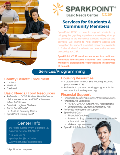 SparkPoint CCSF Basic Needs Center | CCSF